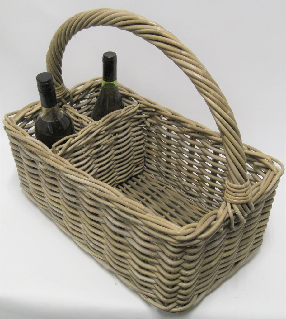 2160G Wholesale Rectangle Kabu Grey Carry Basket with Bottle Holder ...