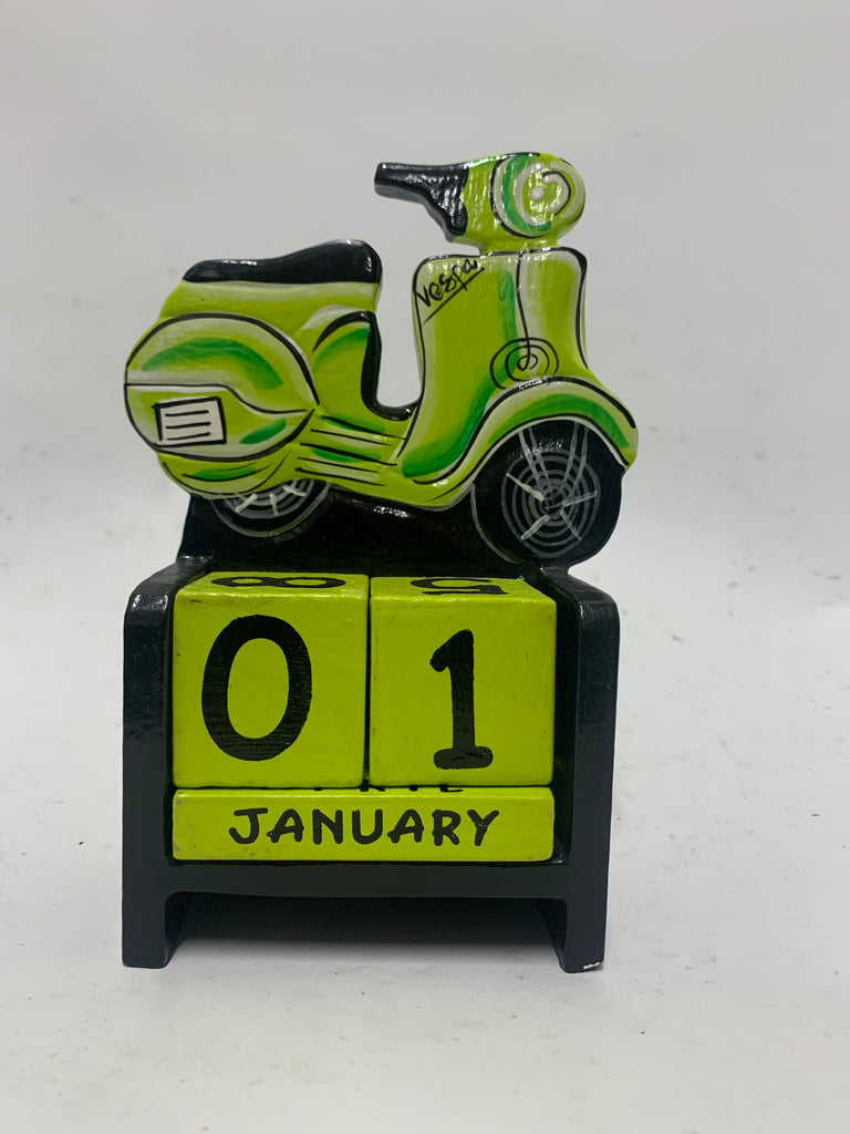 NEW!! 7534 Wholesale Vespa Desk Calendar Wooden – Radiant Imports