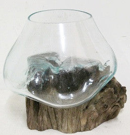 Melted Glass Bowls on Driftwood Wholesale – Radiant Imports