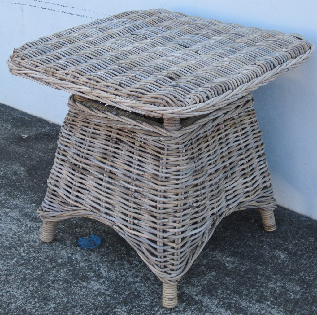 Square Grey Rattan Coffee Table Wholesale / Cane / Wicker – Radiant Imports