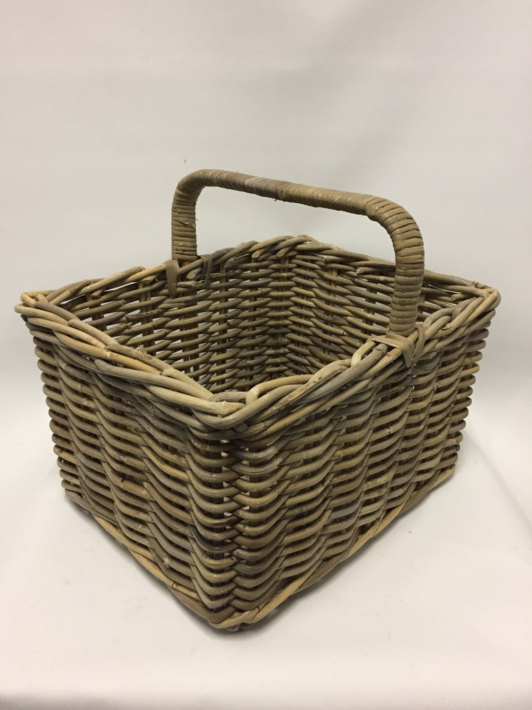 1229CG Wholesale Grey Rattan / Cane / Wicker Rectangle Carry Basket ...