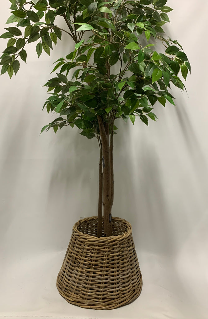 NEW!! 2166P Wholesale S/2 Round Grey Rattan Planter Skirts / Cane ...