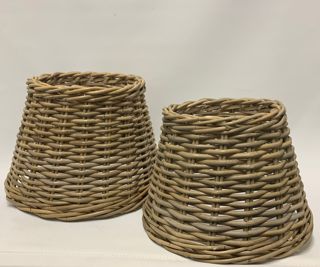 NEW!! 2166P Wholesale S/2 Round Grey Rattan Planter Skirts / Cane ...